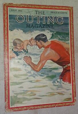 COVER ONLY - July 1911 The Outing Magazine - George Harper 'Men at ...