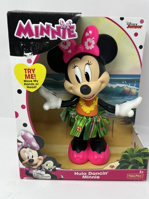 Mattel Minnie Mouse Hula Dancing 9" Figure Hawaiian Bobble Nodder ...