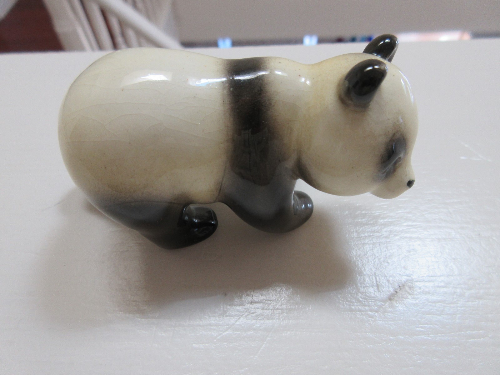 Panda Bear , Porcelain , Panda Figurine , 3" X 2" X 1 1/2" , Rare ...