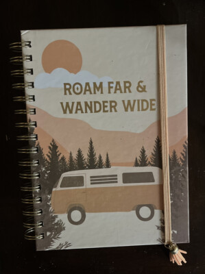 Travel Journal Spiral Roam Far And Wide Boho Van Writing Paper Studio ...