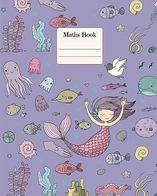 Maths Book Lovely Mermaid Theme Grid Paper Large 100+ pages b by ...