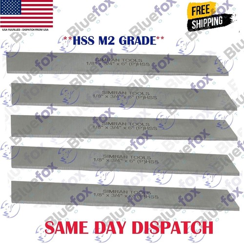 Set of 5 HSS Blades1/8"x 3/4" (Wide) x 6" (Long) Parting Or Cut Off ...