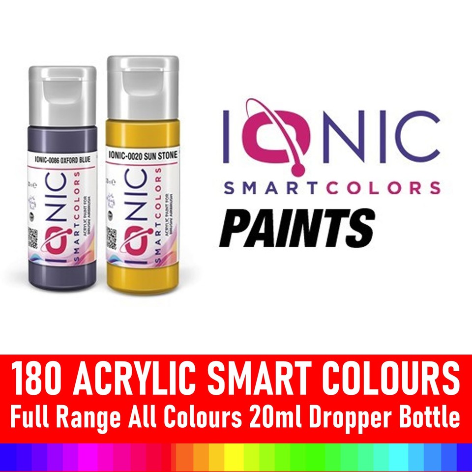 IONIC Smart Colors 20ml dropper bottle ALL 180 COLOURS full range Acrylic Paint | eBay UK