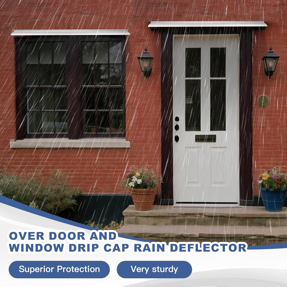 2PCS 40Inch Door Rain Drip Guard for Windows Drip Cap Rain Deflector ...