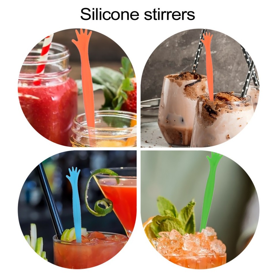 5 Pcs Silicone Stirring Stick Coffee Stirring Stick Practical Mixing ...