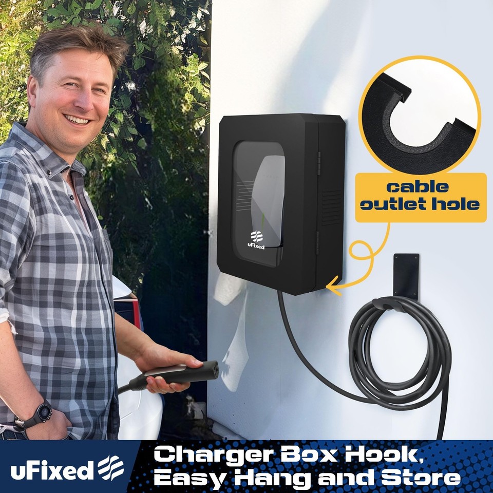 Ufixed Outdoor EV Charger Enclosure Wall Box with Lock for Tesla Wall ...