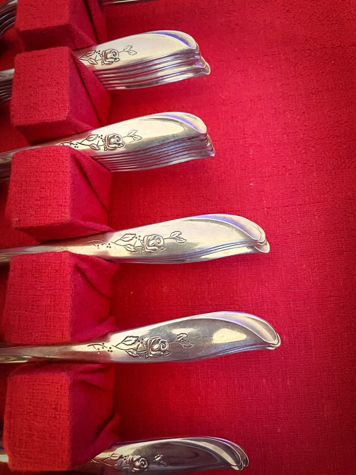 Supreme Silver Plate Random Rose Pattern Set of 42 Pieces | eBay