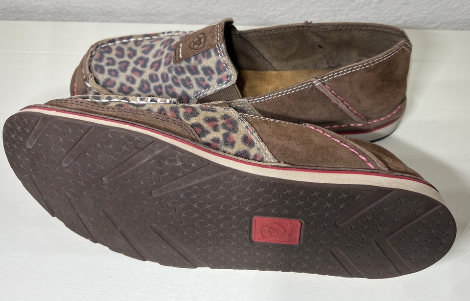 Ariat Cruisers Brown Leopard Print Slip-On Loafers Women's Size 7B | eBay