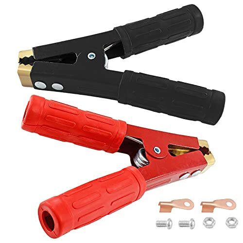 2Pcs 600A Insulated Alligator Clips Electrical Heavy Duty Alligator ...