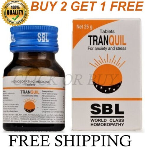 SBL Homeopathic Tranquil Tabs (25 gm) for Anxiety Tension & Treats ...