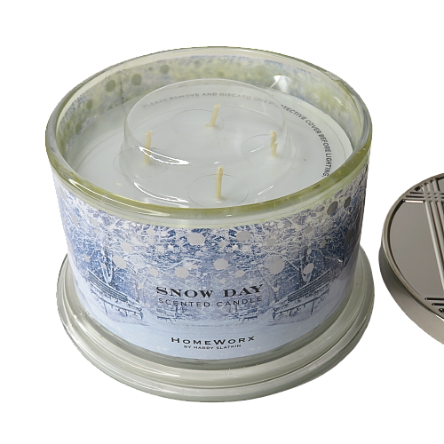 HOMEWORX BY HARRY SLATKIN SNOW DAY 4 WICK LARGE 18 OZ SCENTED CANDLE | eBay