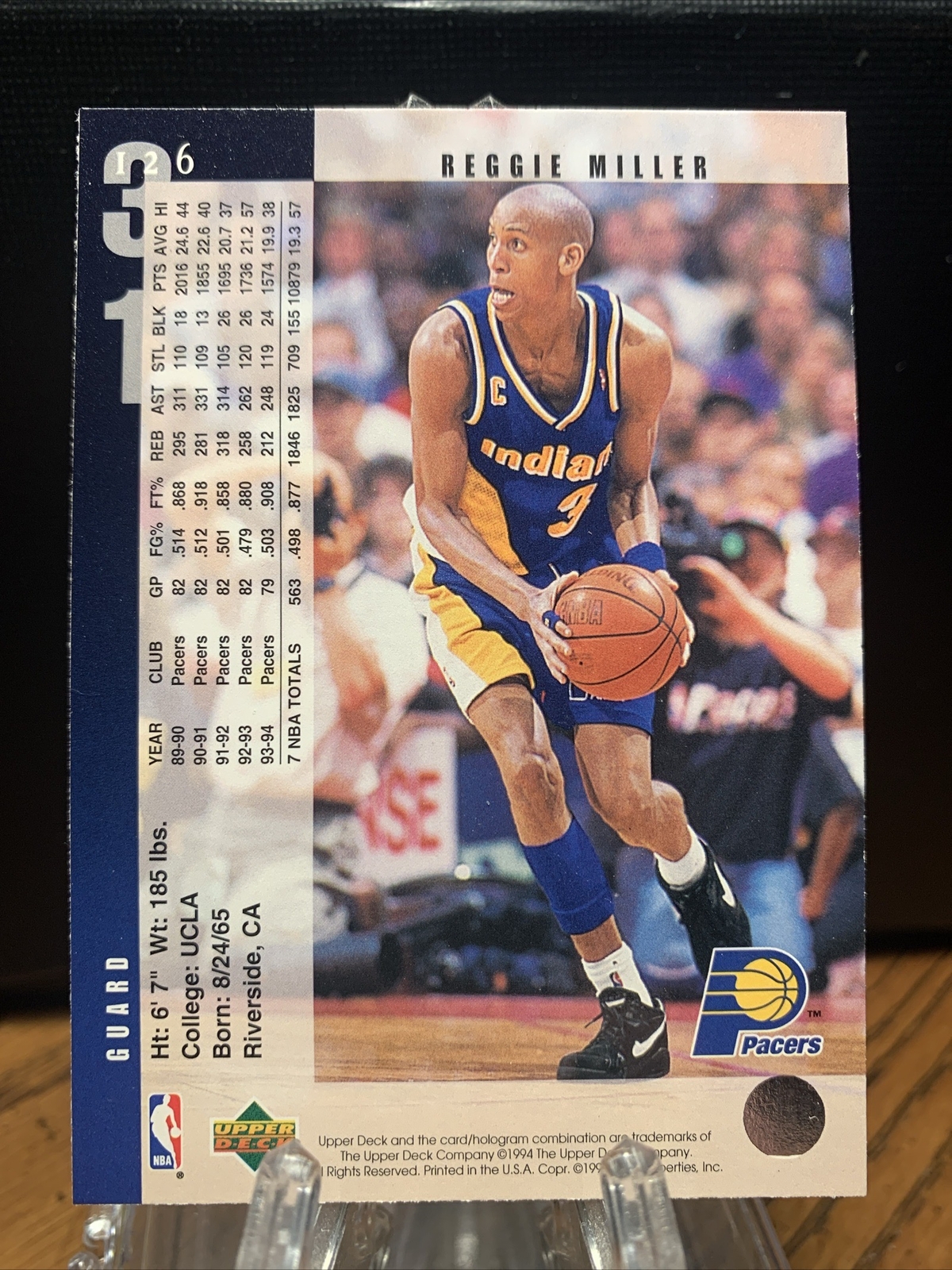 1994-95 Upper Deck Basketball Reggie Miller #126 Indiana Pacers | eBay UK