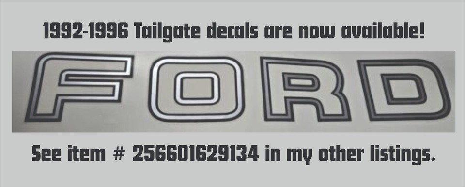 PAIR "4x4" Decals fit OBS 1992-1996 Ford F150, F250, F350, etc TOP ...