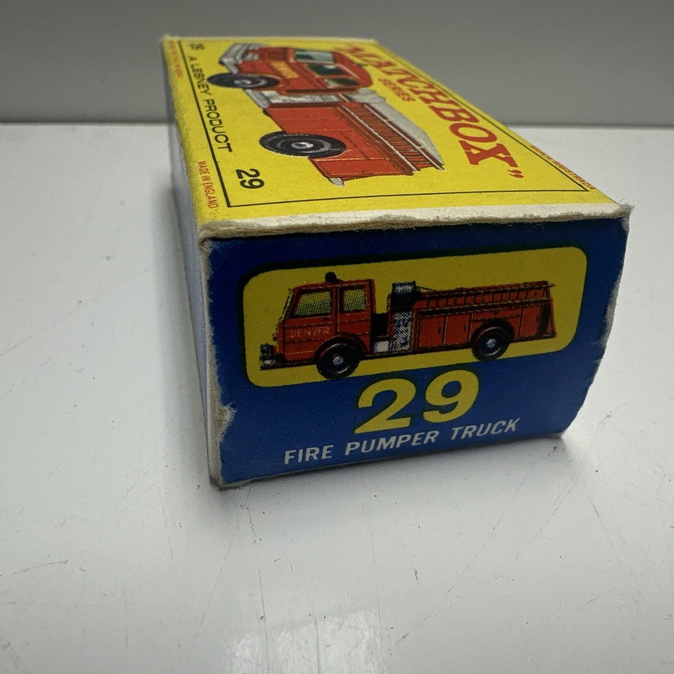 Matchbox Lesney 29 Fire Pumper Truck E 1968 in Original Box | eBay