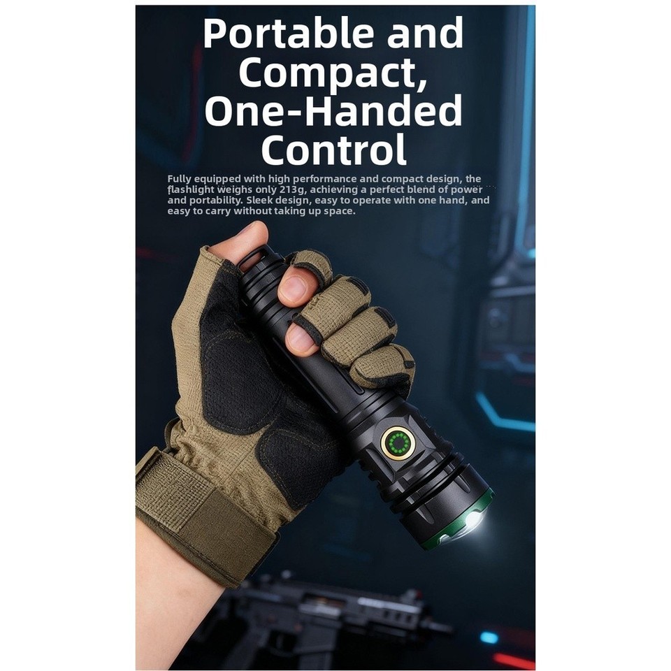 For Camping 3000mAh LED Light 500m Beam Distance Aerospace-grade ...