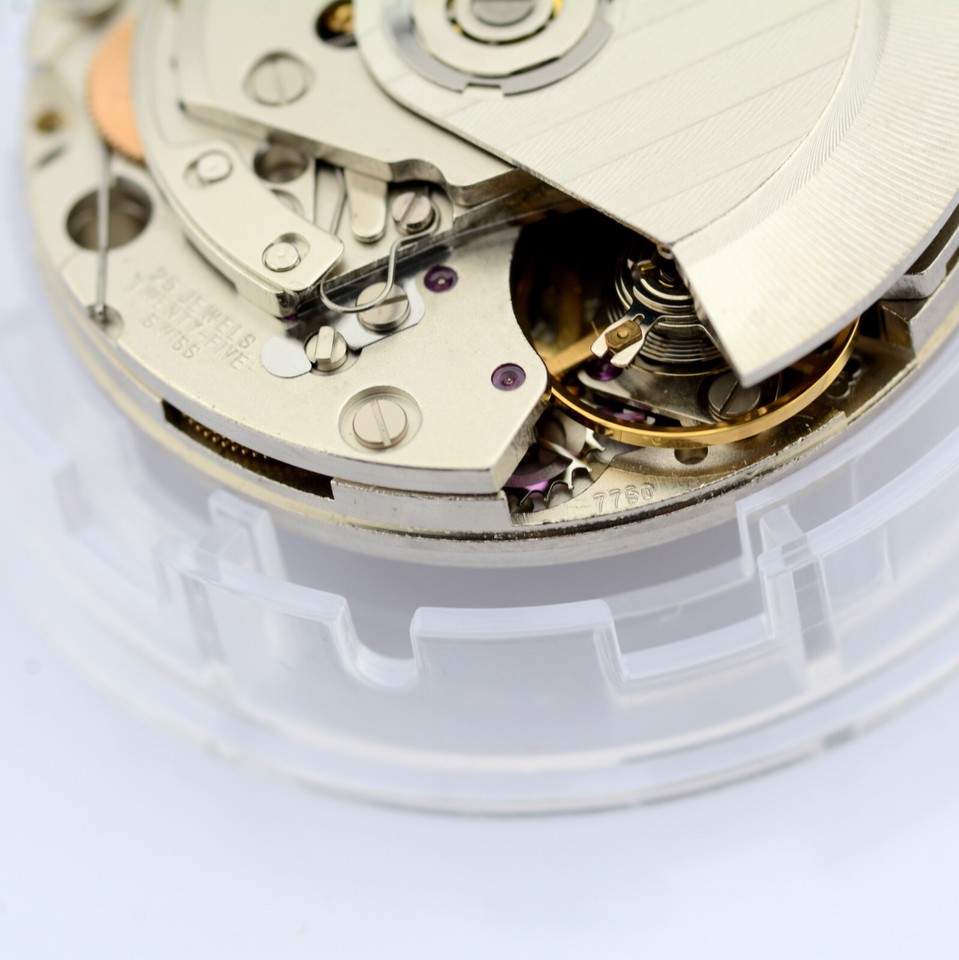 Swiss ETA VALJOUX 7750 25 Jewels Automatic Movement. Black, English Day ...