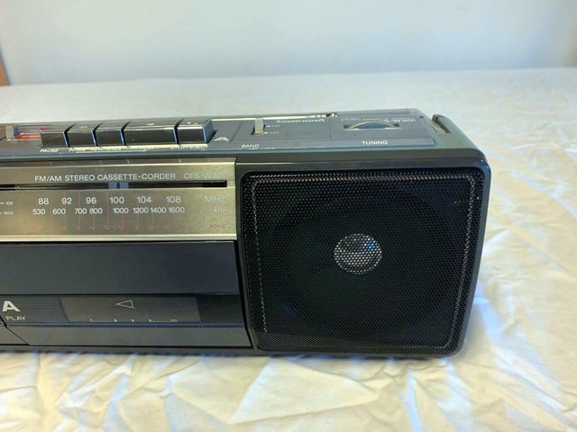 Sony CFS W301 Am FM Dual Cassette Portable Radio Boombox Recorder for ...