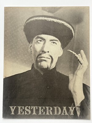 1970 YESTERDAY MAGAZINE # 3 CHRISTOPHER LEE FU MANCHU BORIS KARLOFF ...
