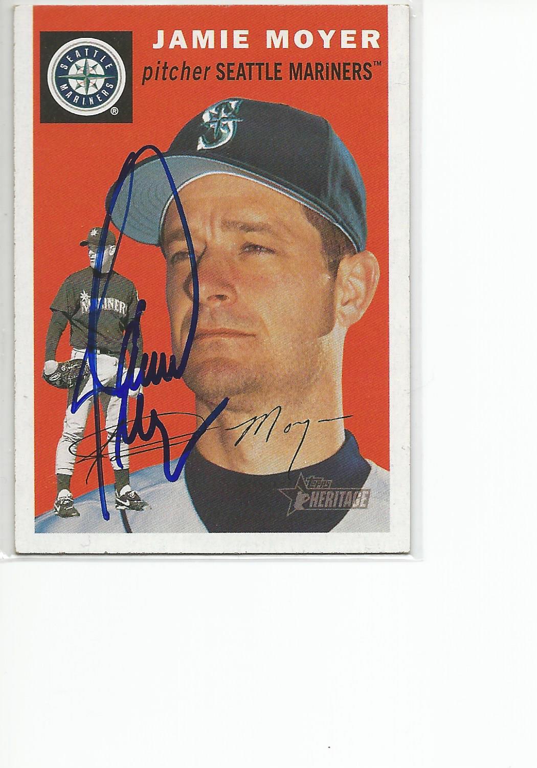 JAMIE MOYER Autographed Signed 2003 Topps Heritage card #354 Seattle ...