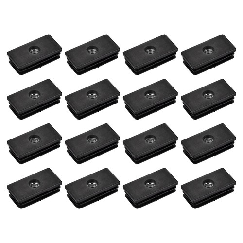 16Pcs 1.57"x0.79" Caster Insert with Thread, Rectangle M8 Thread for ...
