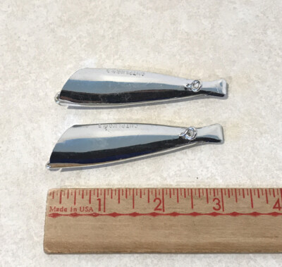 2 Les Davis Luhr Jensen Cut Plug Cutplug 3 Blank SILVER CHROME NEW ...