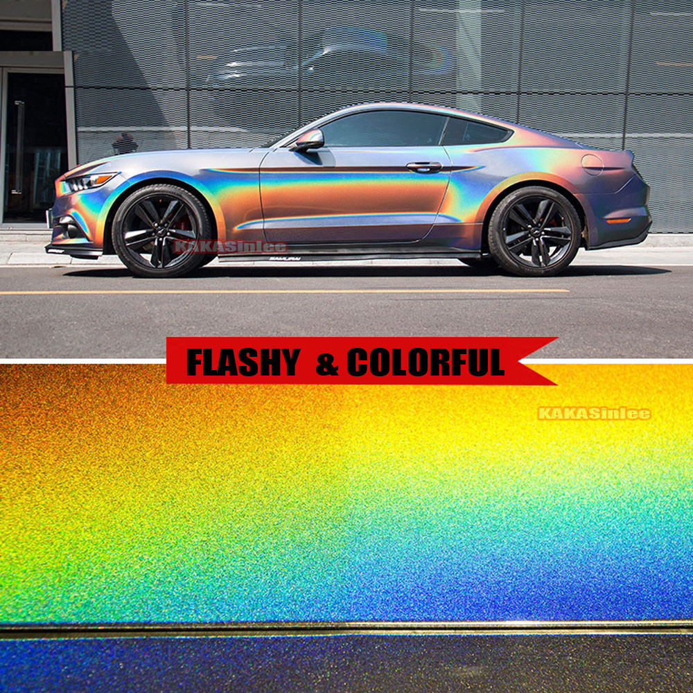 Car Iridescence Laser Flashy Chameleon Chrome Vinyl Wrap Sticker ...