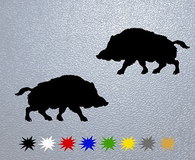 STICKER PEGATINA DECAL VINYL Wild Boar Hog Silhouette | eBay