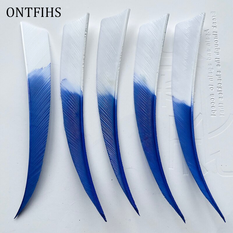 36Pcs 5Inch Shield Cut Fletching Arrow Feathers Gradient Turkey Feather ...