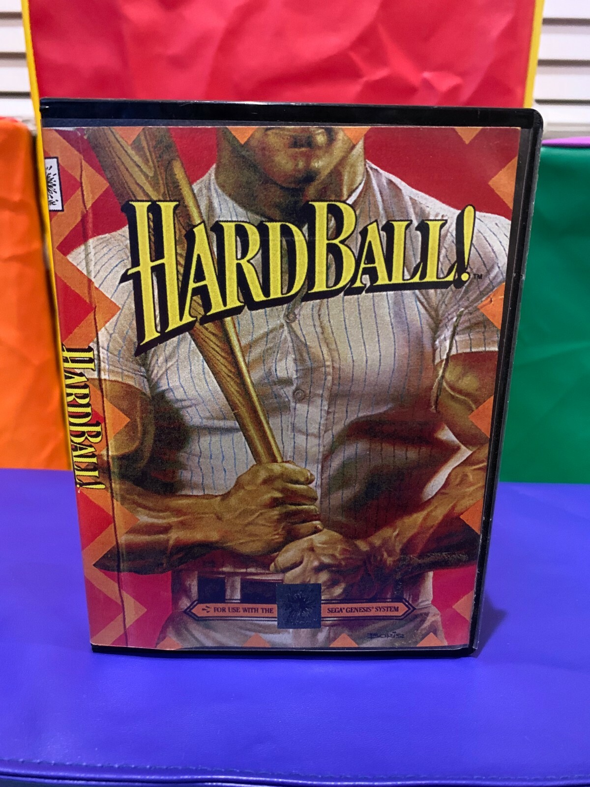 HardBall Sega Genesis with Box Art Cover Tested & Working Fast Shipping ...