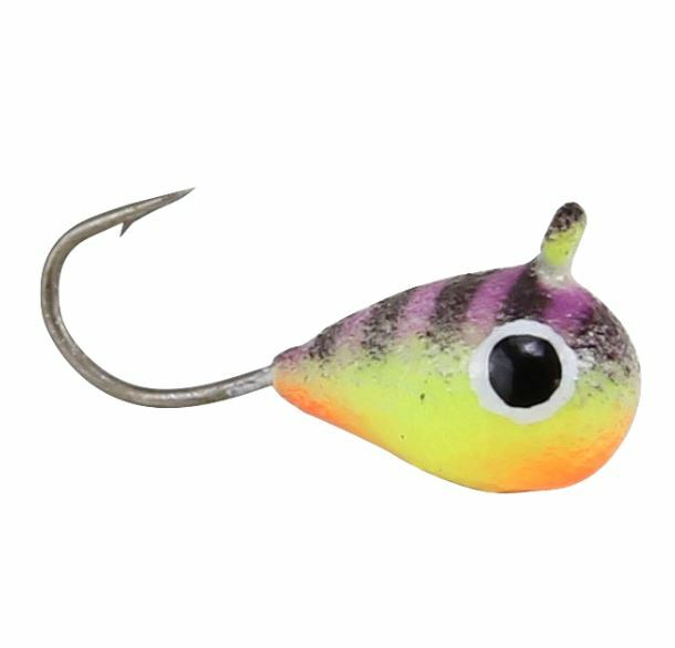 Clam Drop Jig 1/64 oz - Glow Purple Clown Tungsten Ice Fishing Jig | eBay