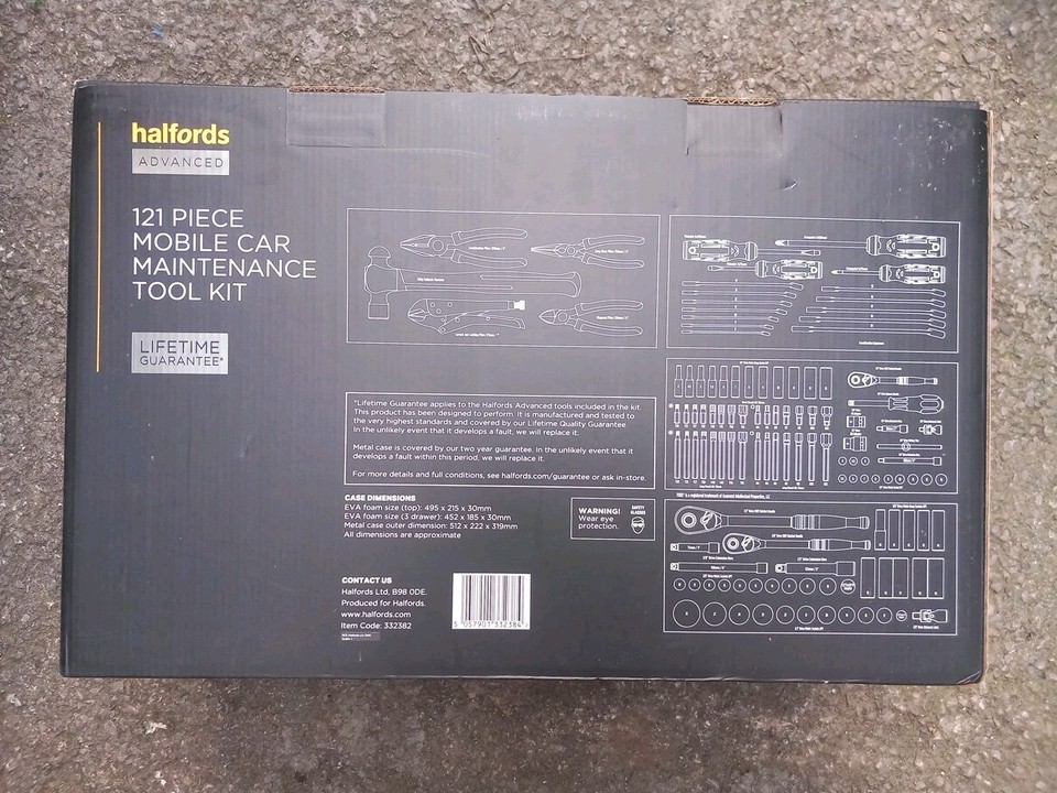 Halfords Advanced 121 Piece Mobile Car Maintenance Tool Kit | eBay UK