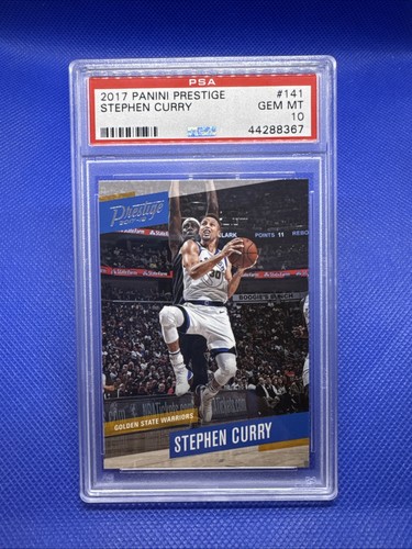 STEPHEN CURRY 2017 PANINI PRESTIGE #141 PSA 10 GEM MINT NBA 3PT. G.O.A ...