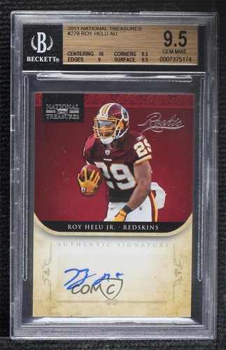 2011 Playoff National Treasures /99 Roy Helu Jr BGS 9.5 GEM MINT Rookie ...