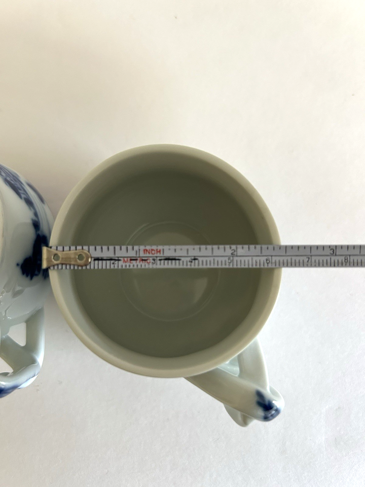 Pair of Mottahedeh Vista Alegre CANTON Cup Blue & White Portugal HC142 ...
