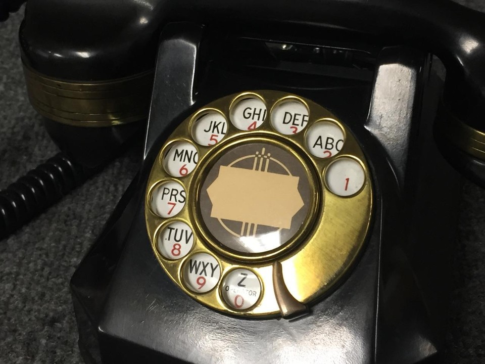 Vintage Monophone Automatic Electric Telephone Phone Model 34 Black w ...