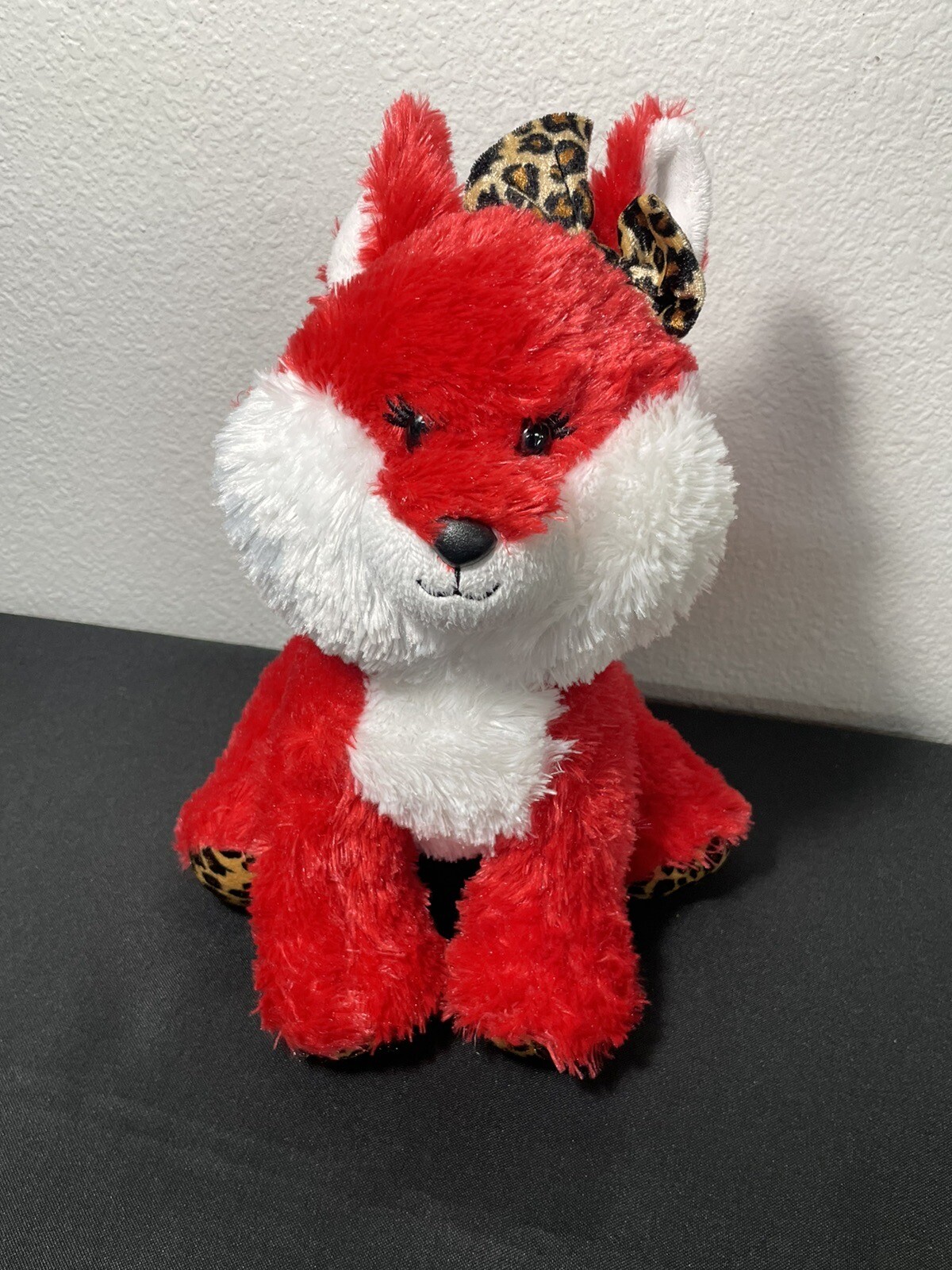 AURORA 2017 Red Fox with Cheetah Bow & Paws Plush SOFT FLOPPY 12" | eBay