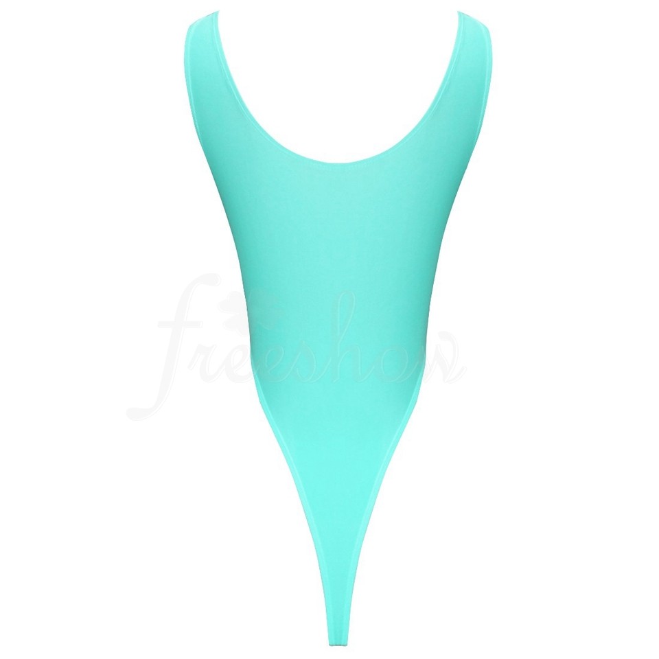One-piece Women's Gymnastics Work Out Swimsuit Leotard High Cut Thong ...