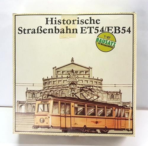 👍Historische Straßenbahn ET54 / EB54 Prefo Bausatz 1:87 HO OVP unbebaut ...