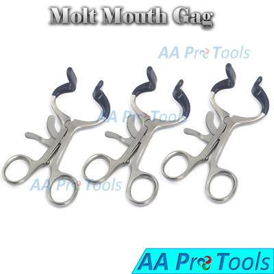 Set of 3 Dental Molt Mouth Gag 3.5" With Blue Deps Surgical Dental ...