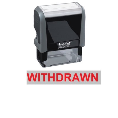 Trodat 4912 'Withdrawn' Stamp - Self-Inking Red Ink - 3/4" X 1-7/8 ...