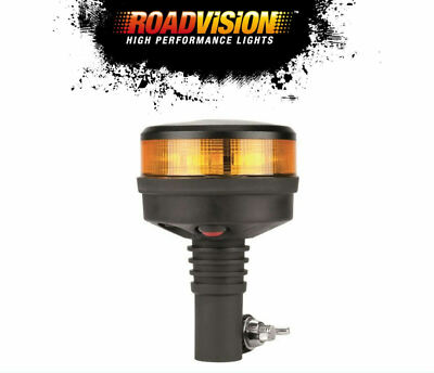 Roadvision LED Beacon Micro Revolver Series 10-30V Amber DIN Pole Mount ...