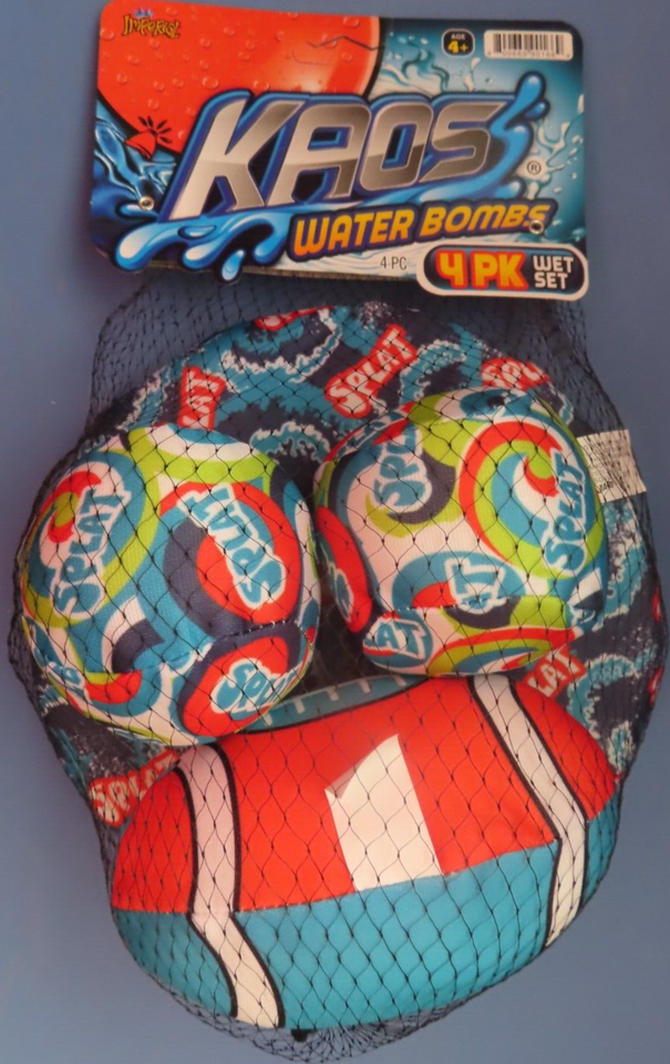 Kaos Water Bombs 4 Piece Wet Set. Water Toys Football, Frisbee ...