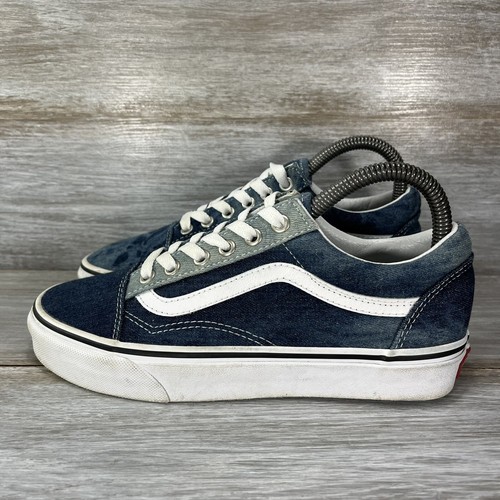 Vans Women's Off The Wall Denim Old Skool 500714 Blue Sneaker Skate ...