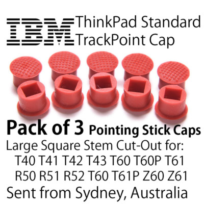 3x IBM ThinkPad Trackpoint Pointing Pointer Mouse Stick Rubber Cap T40 ...