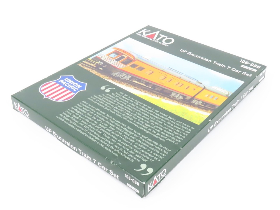 N Scale KATO 106-086 UP Union Pacific Excursion Passenger 7-Car Set ...