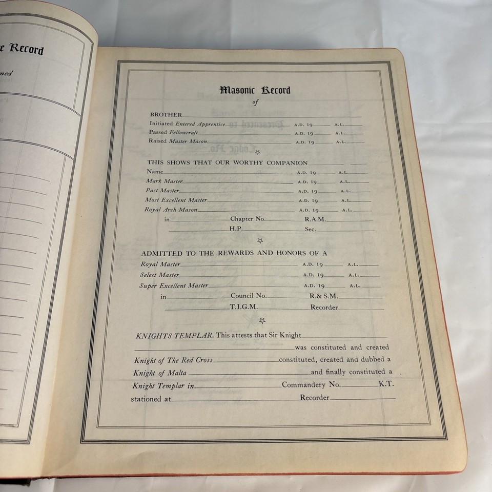 Holy Bible Masonic Edition Cyclopedic Indexed 1949 Red Letter Edition ...