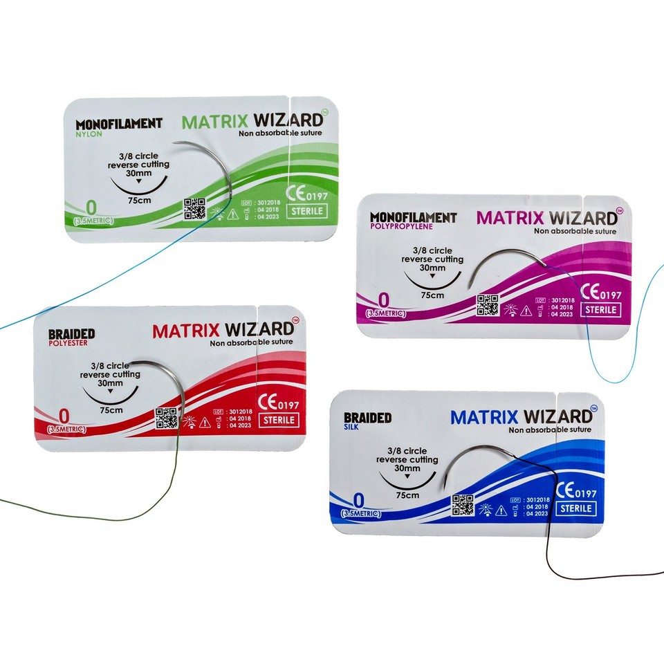 Sterile Sutures Thread with Needle Plus Tools - First Aid Field ...