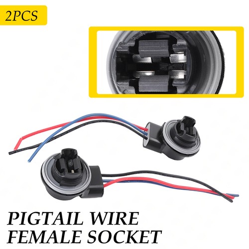 2X 3157 4157 Bulb Socket Pig Tail Harness Wire Plug For Turn Signal ...