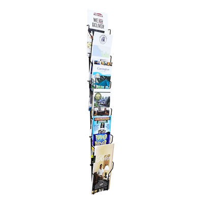 Vertical Wall Mount 6 Pockets 4x6" Greeting Card Post Card Rack Holder ...