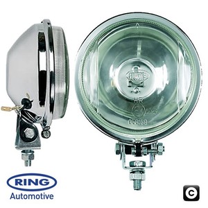 Ring Chrome-Lite 12v Car 4.5" Chrome Round Driving Halogen Spot Lamps ...